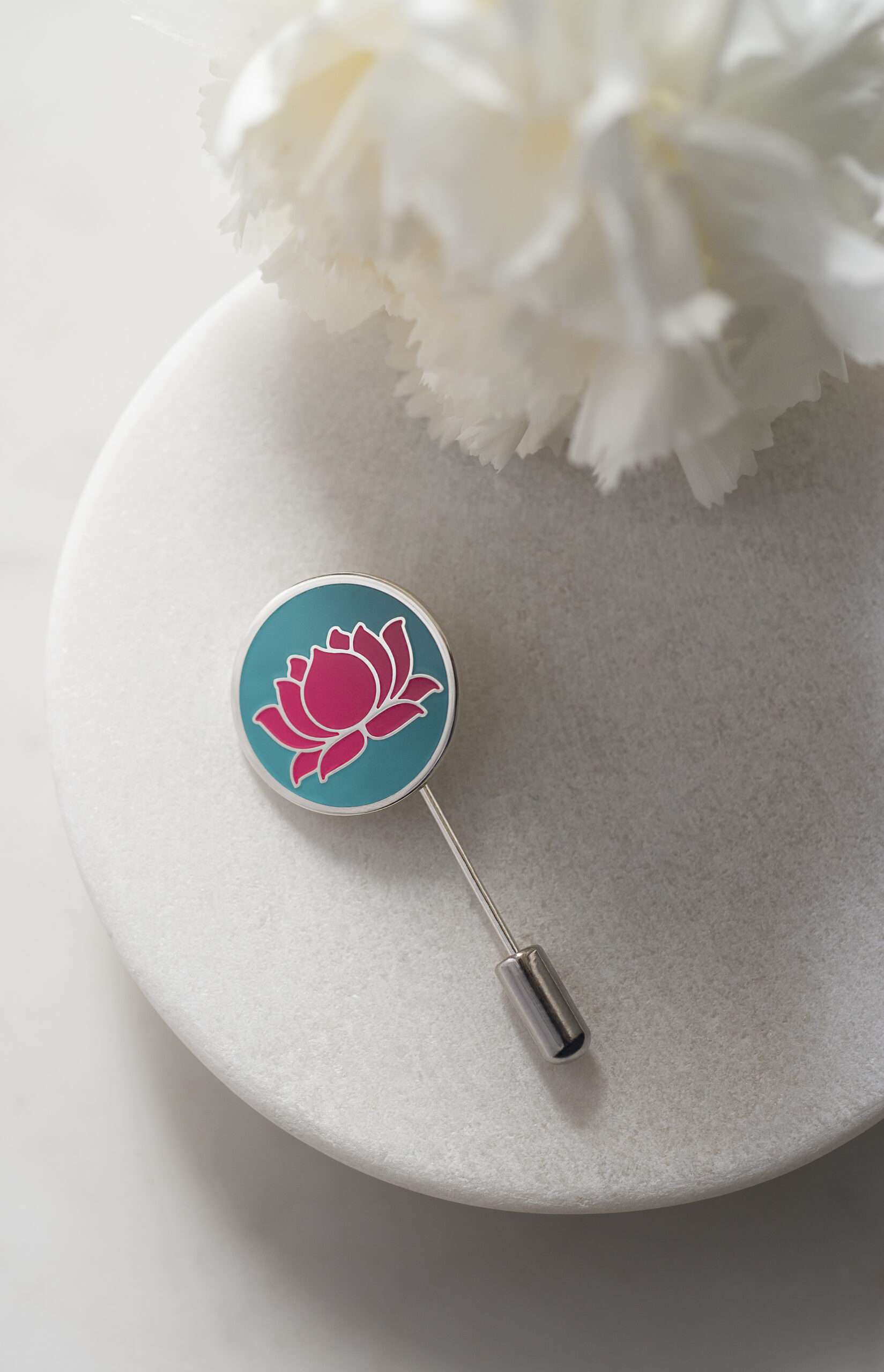 Lapel Pin: Lotus – Khatudesigns